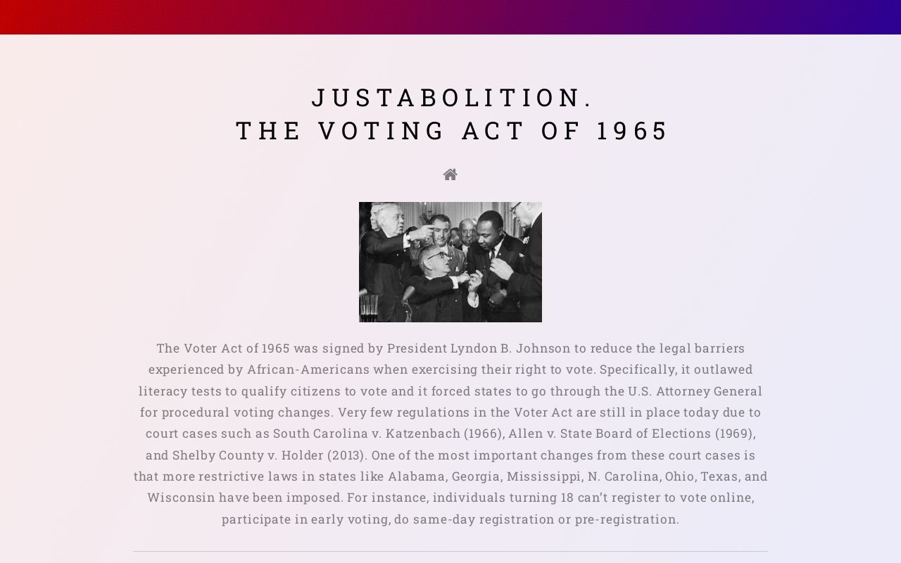 Voter Guide - The Voting Act of 1965